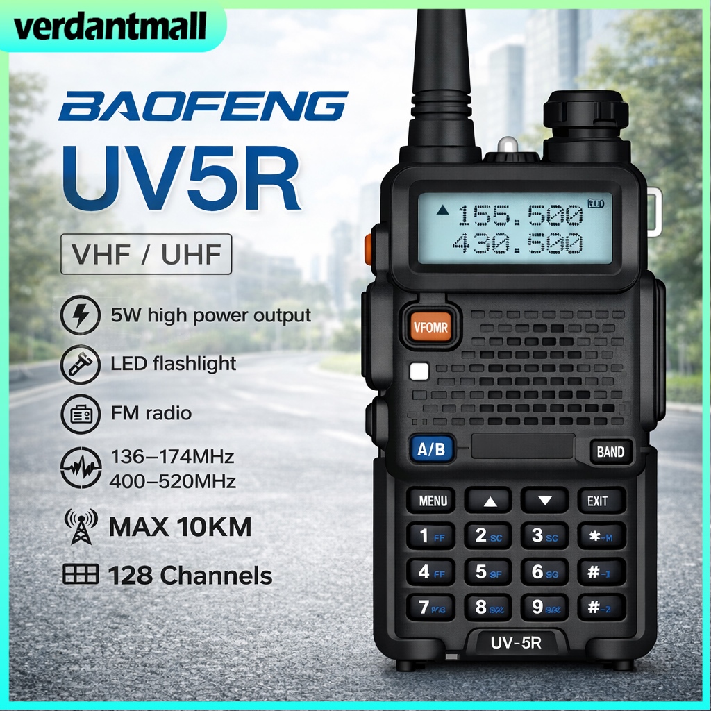Jual HT Baofeng UV5R Walkie Talkie 5W 128CH 2800mAh UHF+VHF Dual Band ...