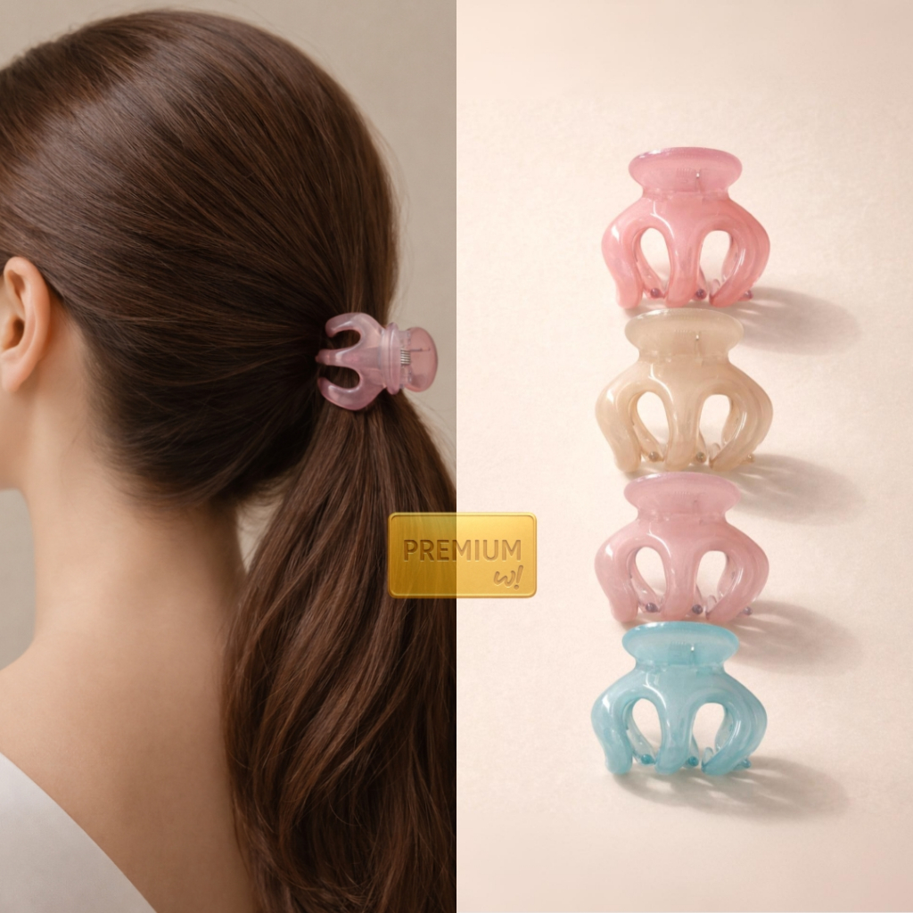 Jual W! Accessories Jepit Rambut Jedai Premium Jelly Glitter Pink Biru ...