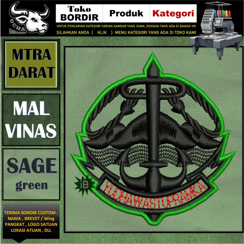 Jual PATCH BORDIR brevet custom TNI WING YWP YUDHA WASTU PRAMUKA ...