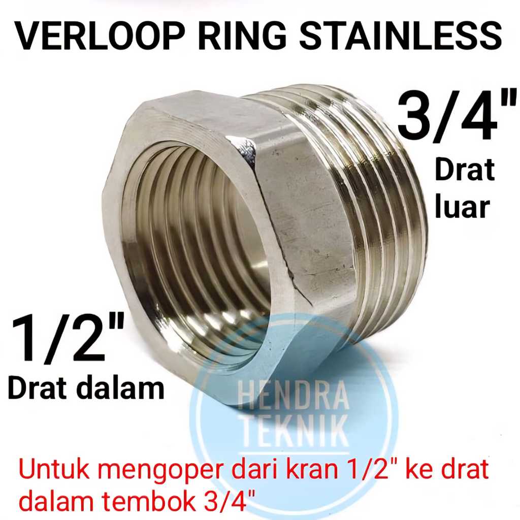 Jual VERLOOP RING 1/2" X 3/4" STAINLES VLOK RING STENLIS 0.5 x 0.75 ...