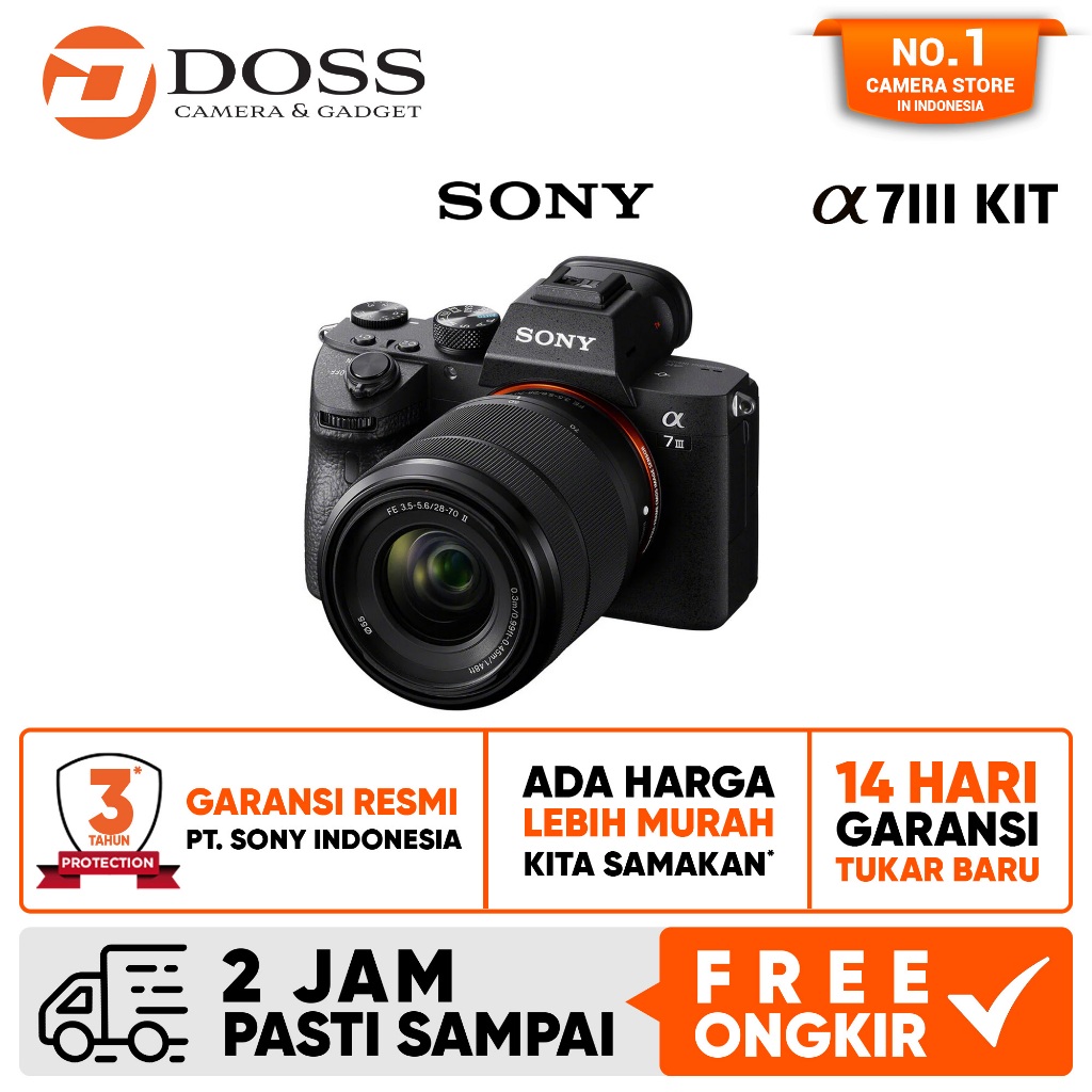 Jual Sony Alpha A7III + SEL2870 / Sony A7III Kit / Sony A7M3 Kit / Sony ...