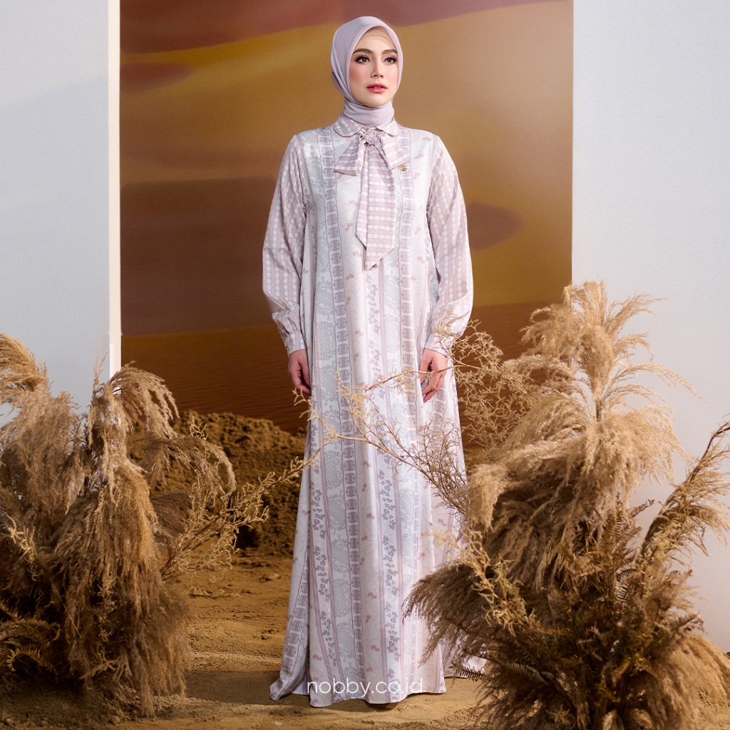 Jual Nobby X Celine Evangelista Jeumpa Dress Gamis Wanita Motif ...
