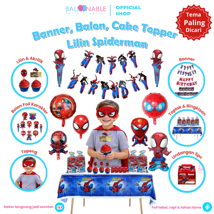 Jual Balon Foil | Cake Topper | Taplak Meja | Undangan | Lilin | Banner ...