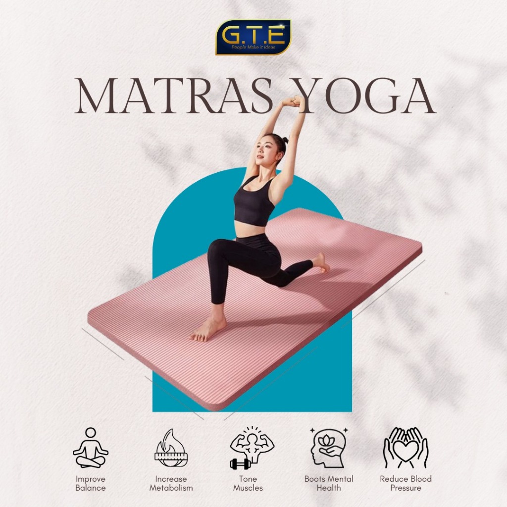 Jual RST | READY STOCK Matras Olahraga NBR Anti Slip Yoga Mat Premium ...