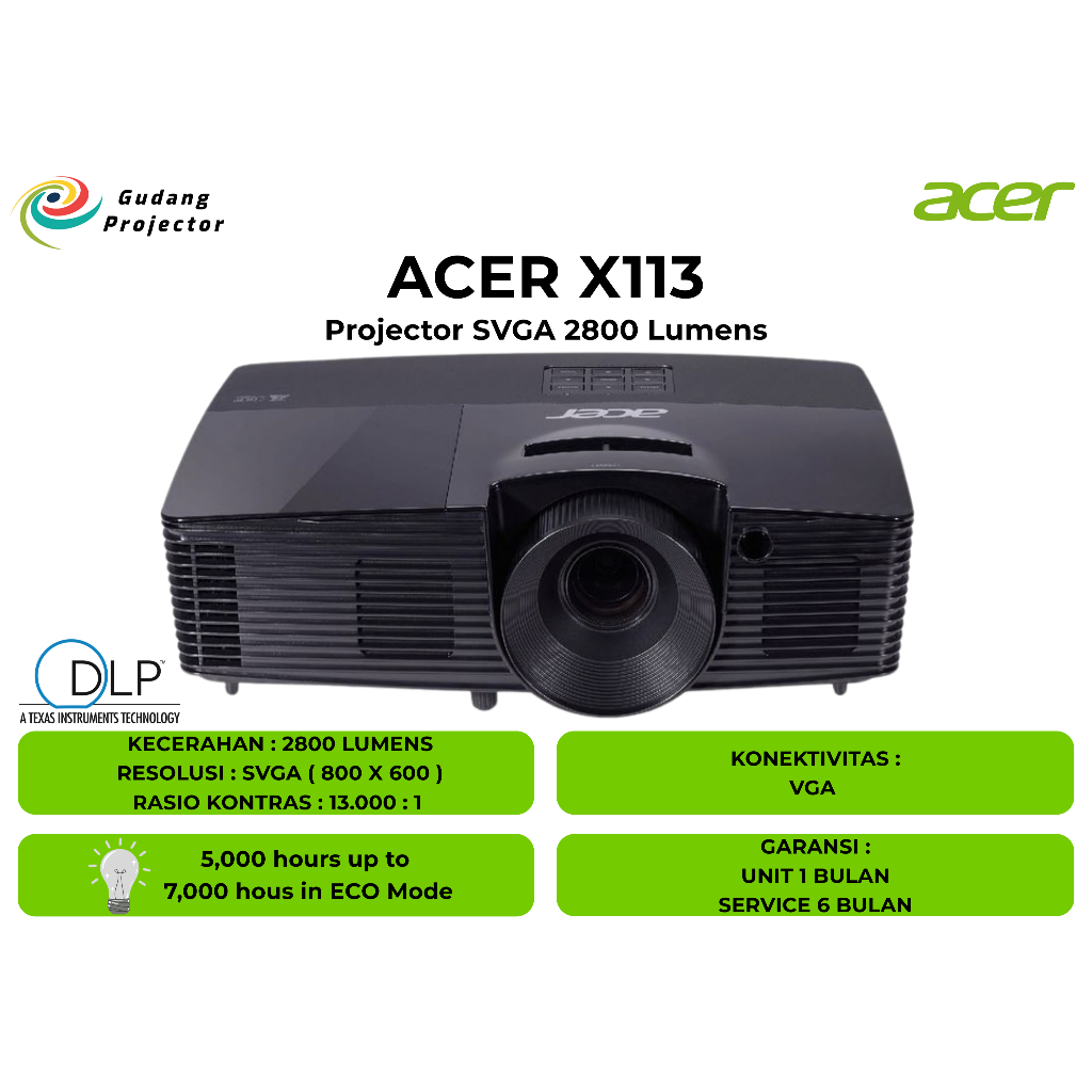 Jual Proyektor Second Acer X113 2800 Lumens | Shopee Indonesia