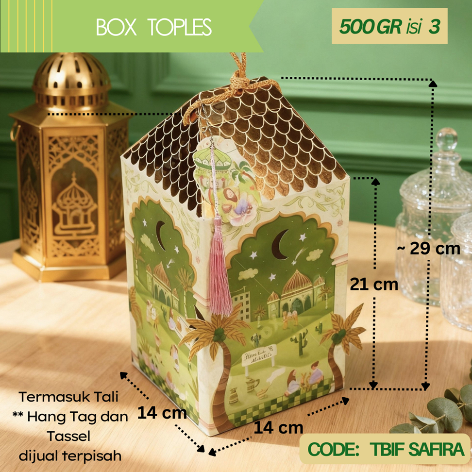 Jual Box Lebaran 3 Toples 500gr / Dus Jinjing Hampers Packaging Idul ...