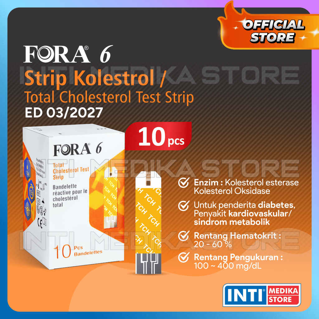 Jual FORA 6 - Strip Tes KOLESTEROL Isi 10 pcs | Refill CHOLESTEROL Test ...
