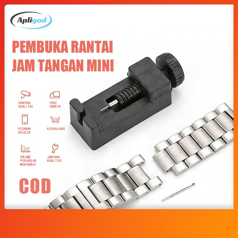 Jual Apligod PEMBUKA RANTAI JAM TANGAN MINI HITAM pelepas pin pen strap ...
