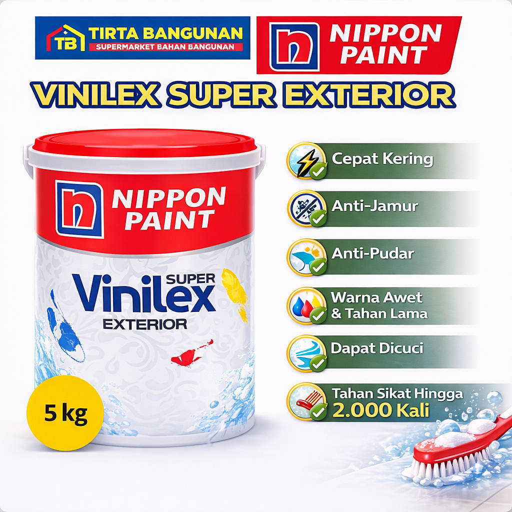 Jual NIPPON PAINT CAT TEMBOK VINILEX SUPER EXTERIOR CAT ANTI JAMUR ANTI ...