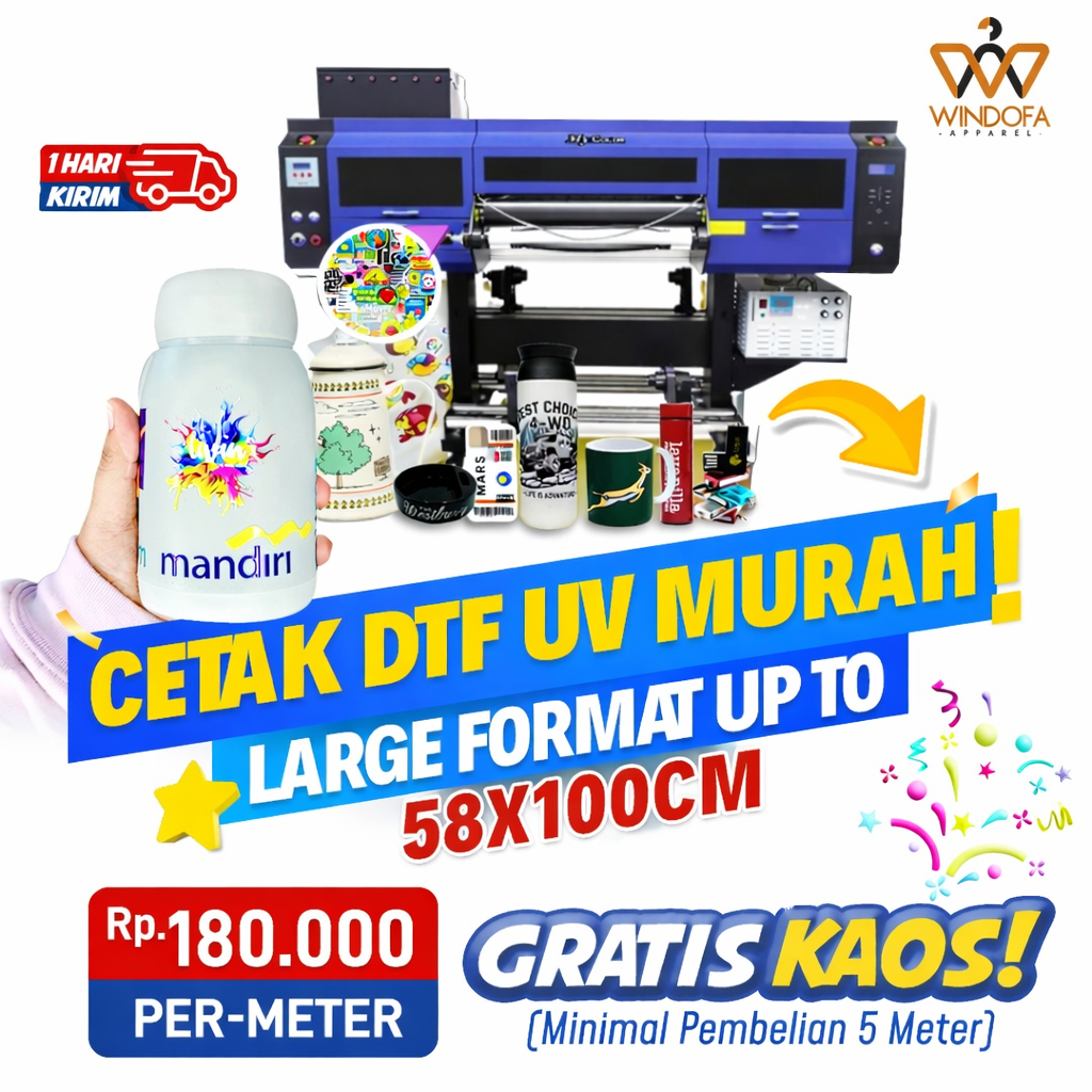 Jual PRINT / CETAK STICKER STIKER UV DTF UV DECAL KERING TIMBUL 58X100 ...