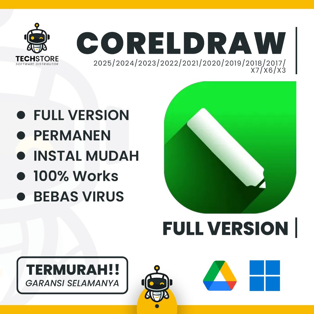 Jual CorelDraw 2025 - X3 Full Version Original Lifetime + Tutorial (WIN ...