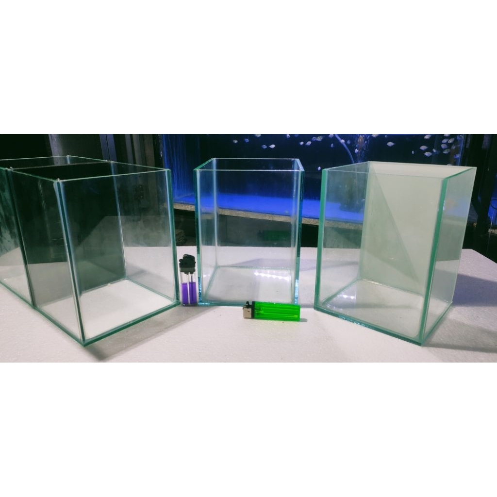 Jual akuarium mini kaca Uk 15x15x20 | + PACKING FOAM | akuarium ikan ...
