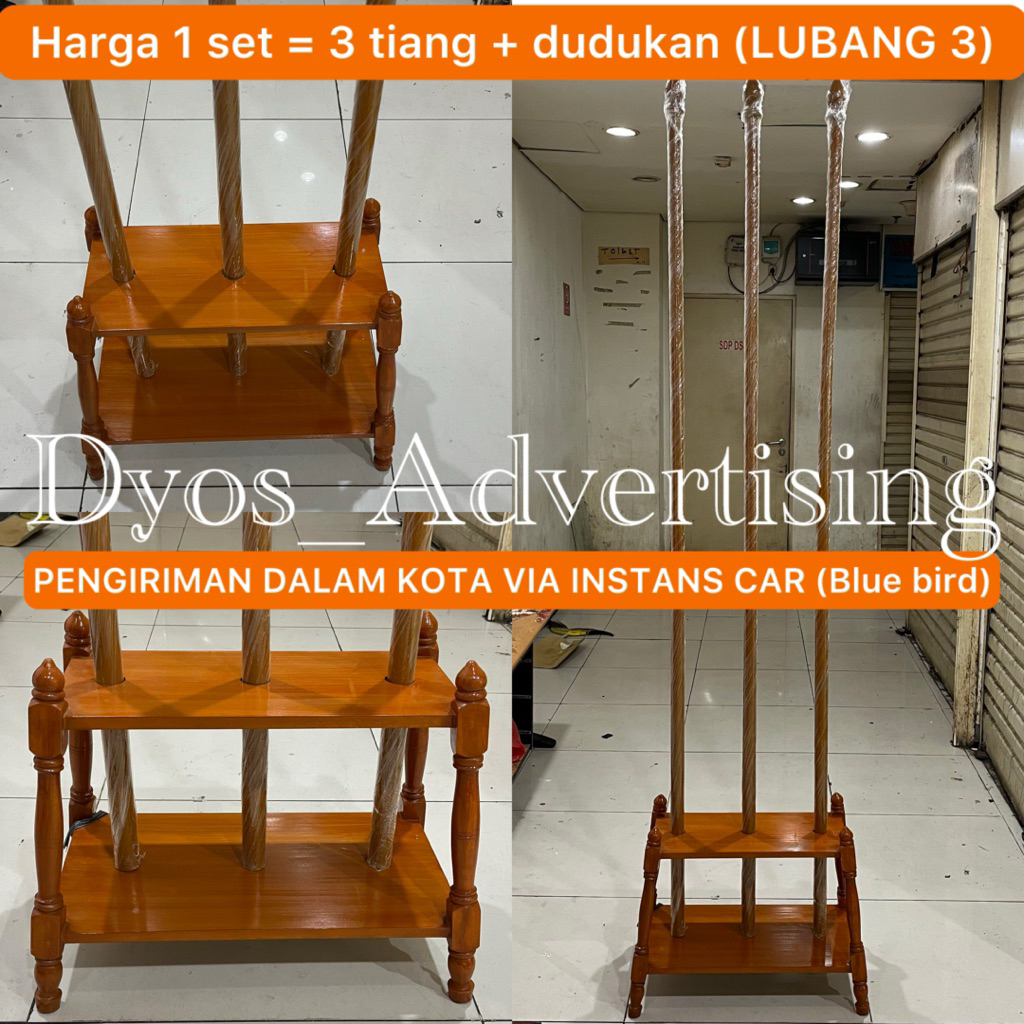 Jual Tiang pataka bendera ruangan satu set tiang dan tatakan lubang 3 ...