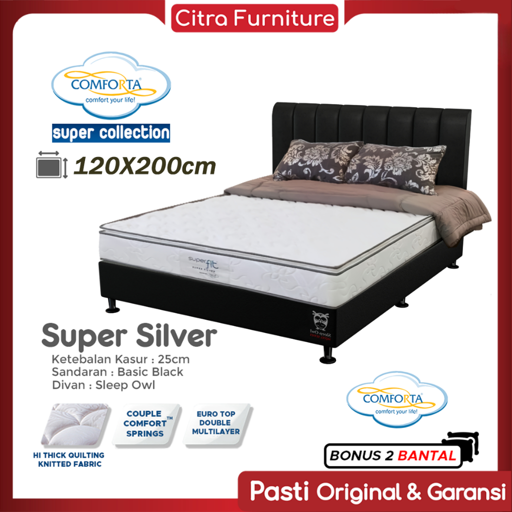 Jual Citra Furniture COMFORTA ® Comforta Spring bed Super Fit Silver ...