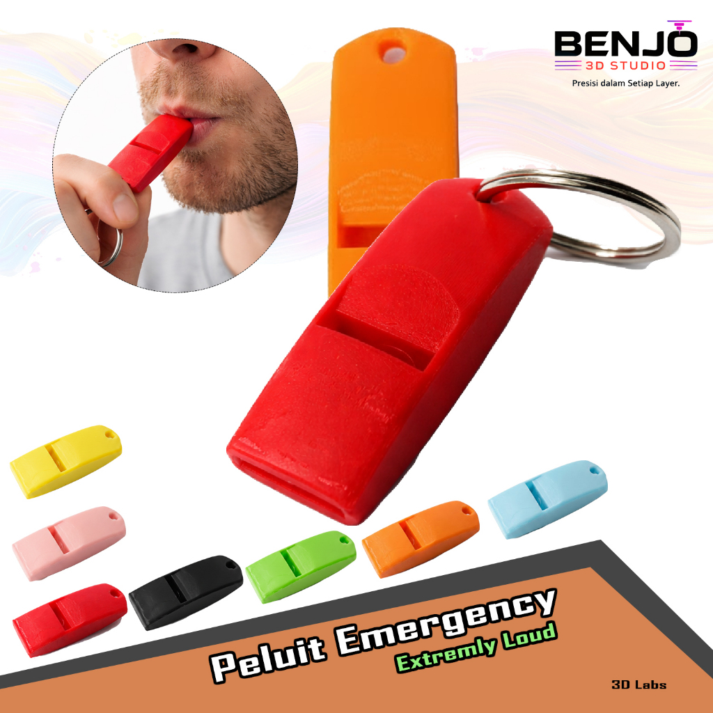 Jual Peluit Emergency 3D Print – Super Nyaring, Ringan & Praktis dengan ...
