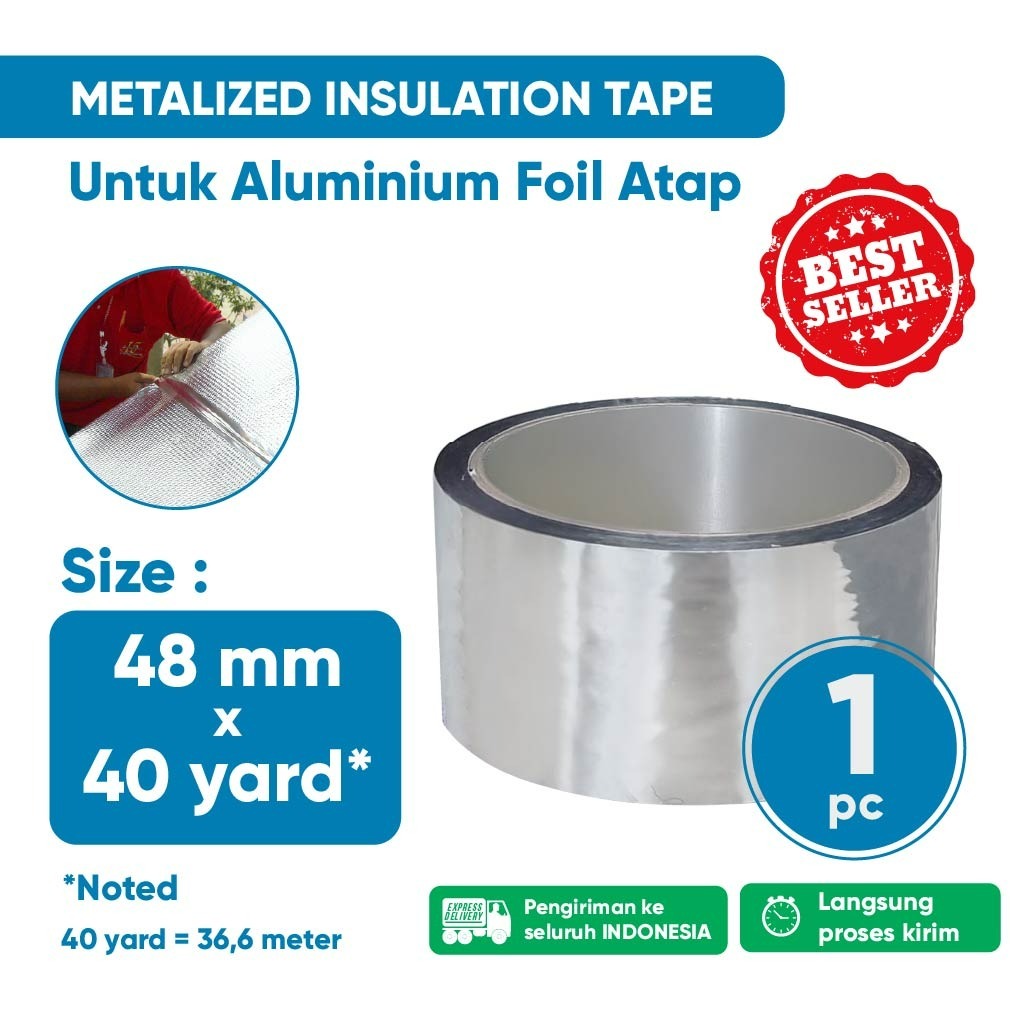 Jual Metalizing Tape - Lakban Tape - Lakban Insulasi Atap | Shopee ...
