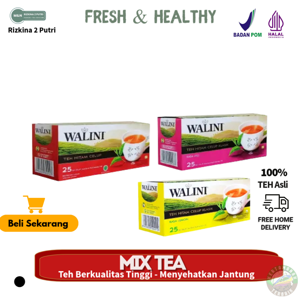 Jual Tea Lychee Lemon Blackcurant Tea Fruit Teh Celup Walini Varian ...
