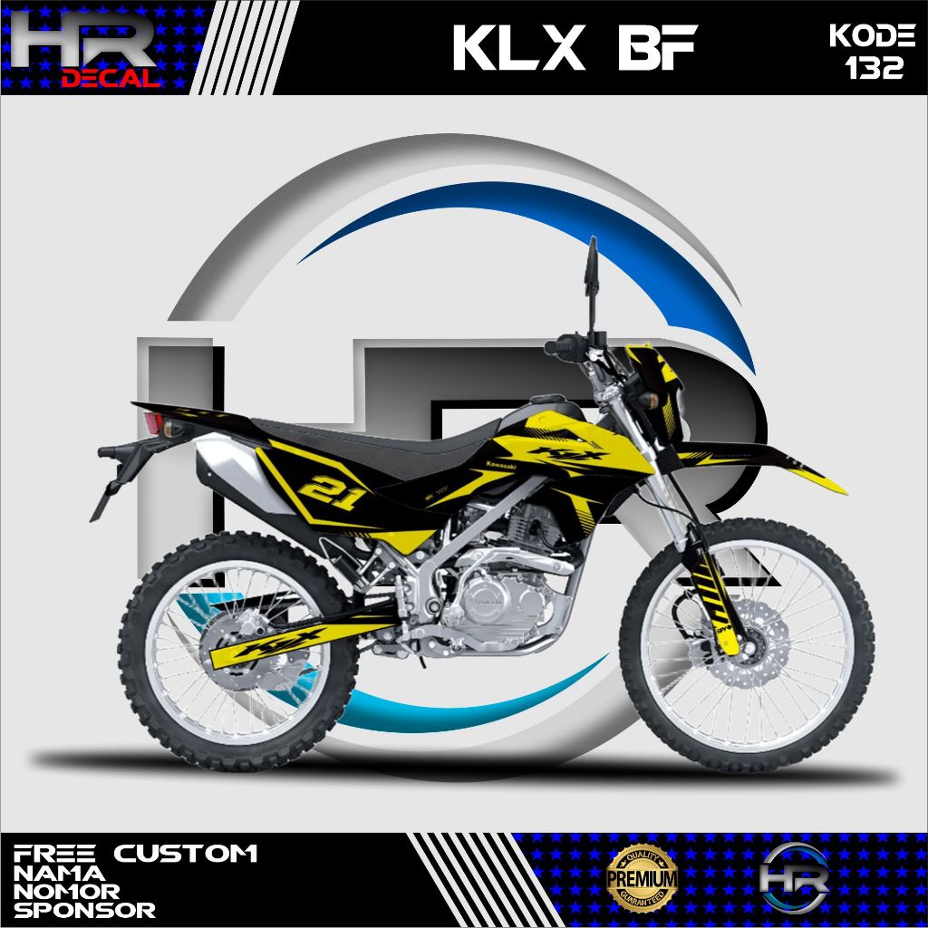 Jual Stiker Decal KLX BF 150 Custom Design – Fullset Body KLX BF Keren ...