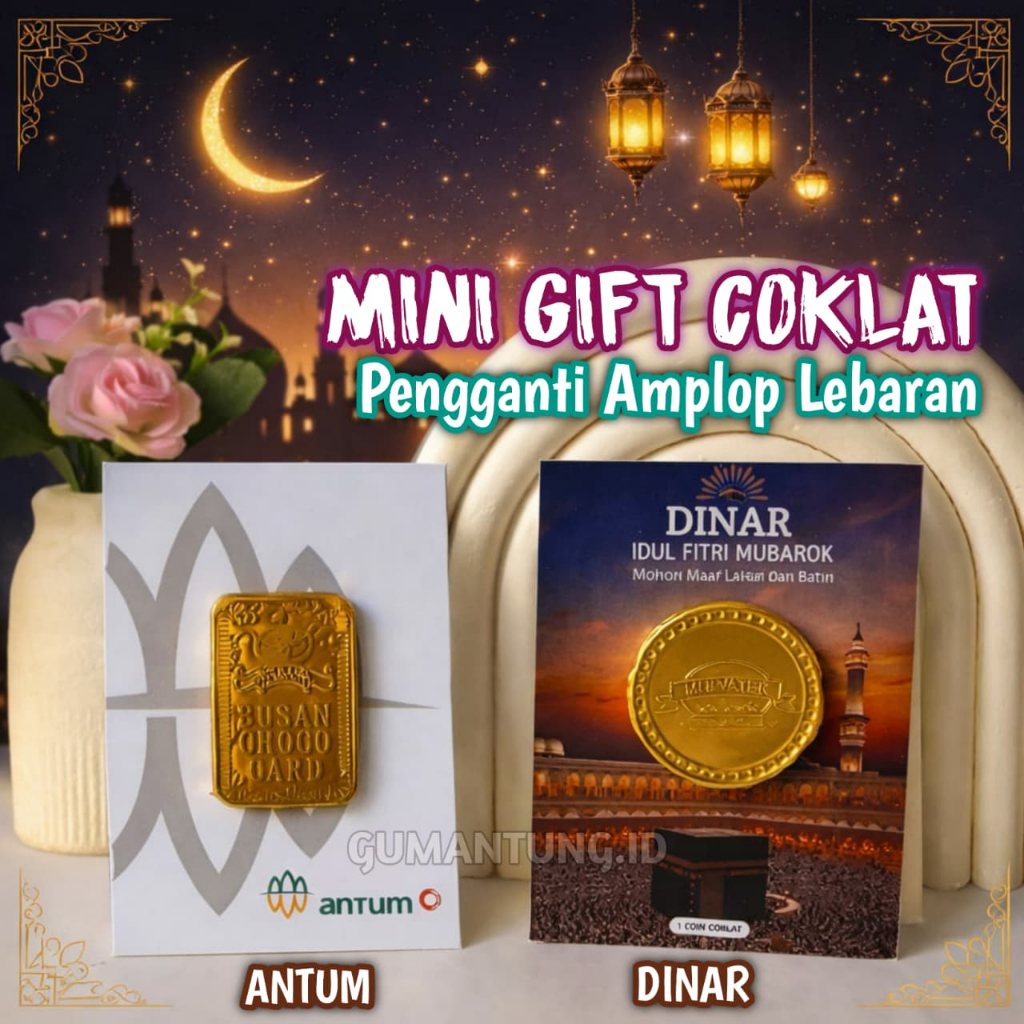 Jual Paket 20 Coklat Emas Antum Mini Gift Gold Batangan Kado Hadiah ...