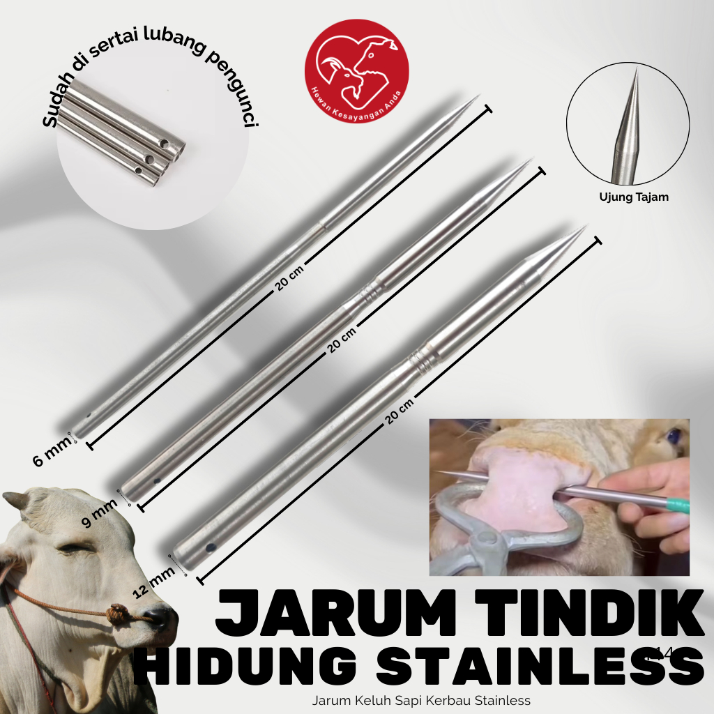 Jual Jarum Keluh Sapi dan Kerbau ukuran 6mm 9mm dan 12mm | Shopee Indonesia