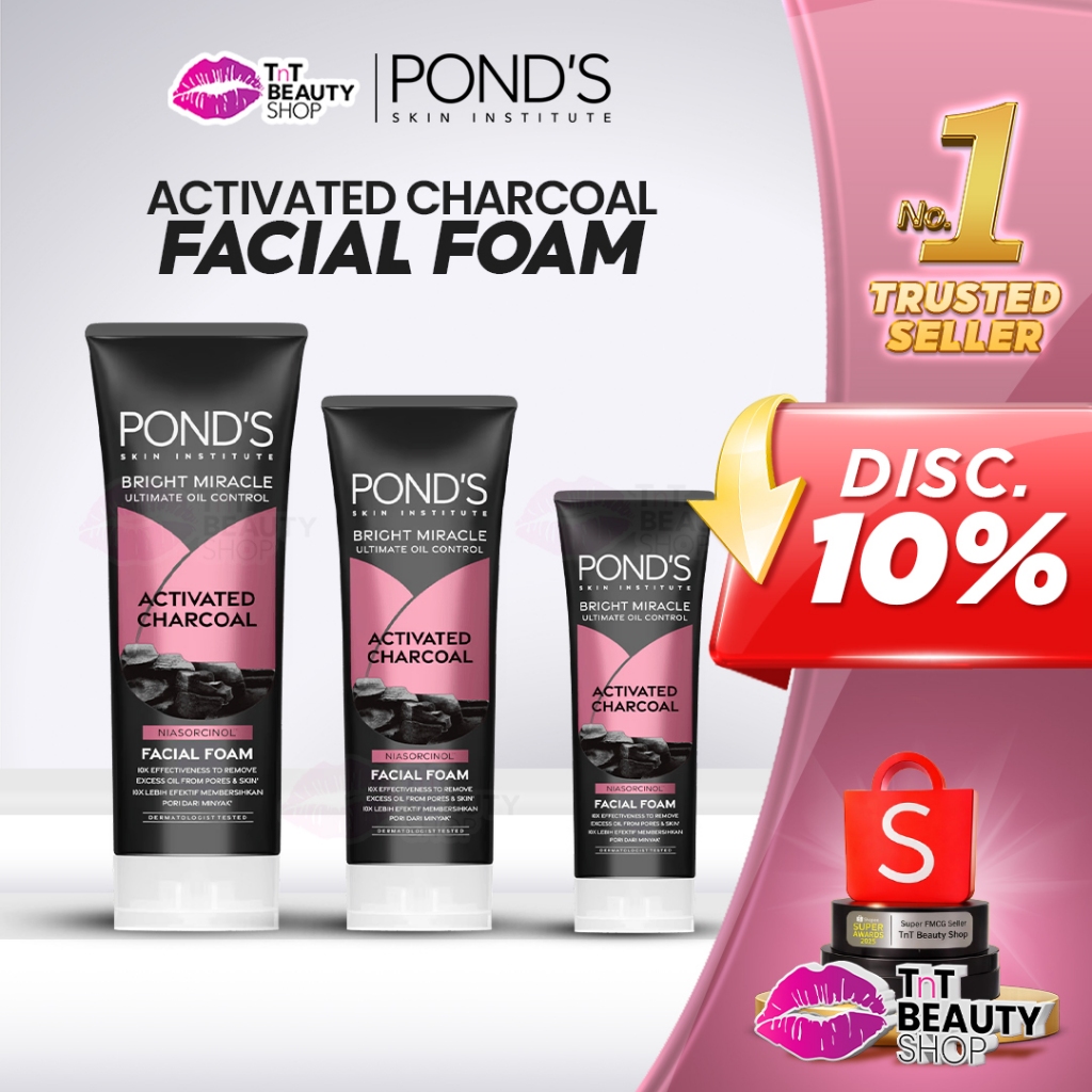 Jual Pond's Pure White Facial Foam with Activated Charcoal & Japanese ...