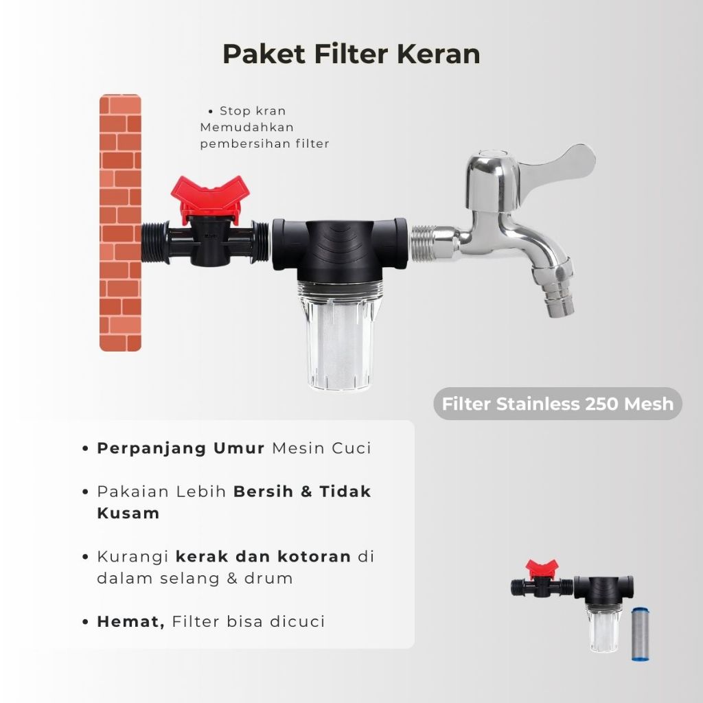 Jual FILTER AIR KRAN PRAKTIS EFEKTIF / PENJERNIH AIR KERAN KERUH ...