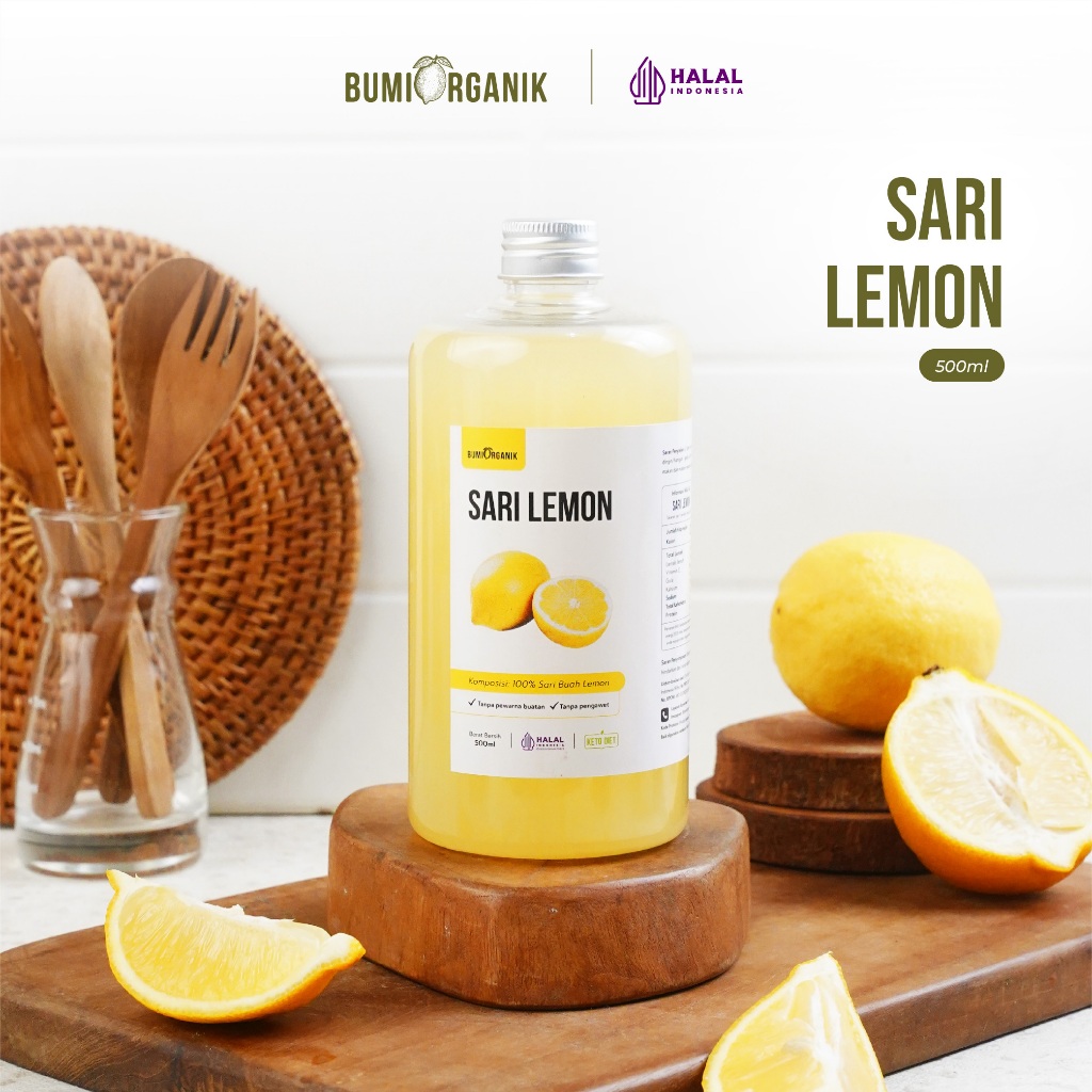 Jual SARI LEMON MURNI ASLI 100% 500ML BUMI ORGANIK / MINUMAN DIET ...