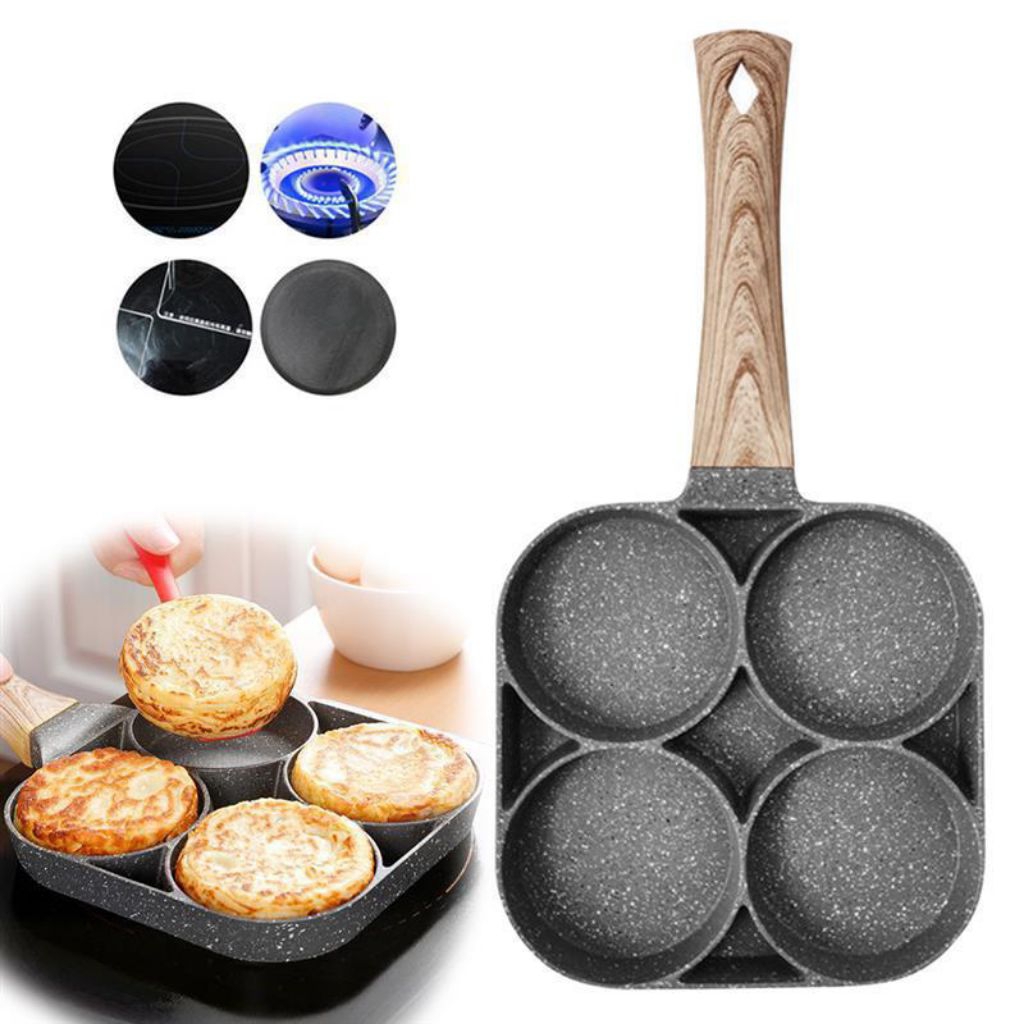 Jual Wajan Penggorengan Telur Frying Pan Multifungsi 4 Lubang | Shopee ...