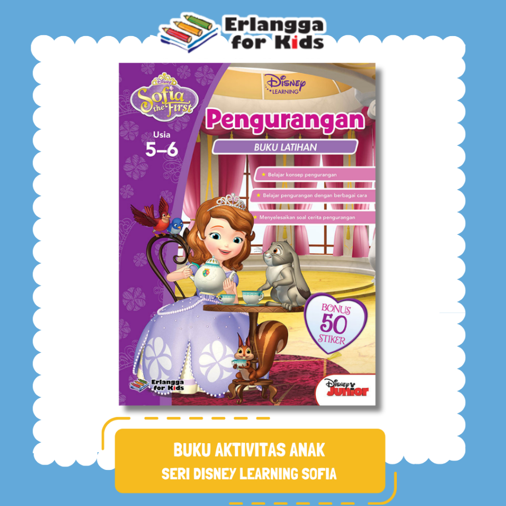 Jual [Erlangga Official] Buku Aktivitas Anak: Disney Learning Sofia ...
