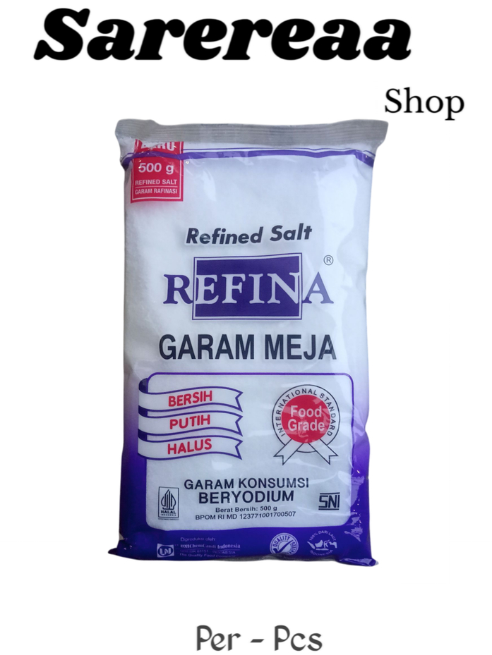 Jual Refina Garam Meja 500g – Garam Halus Beryodium – Untuk Masakan ...