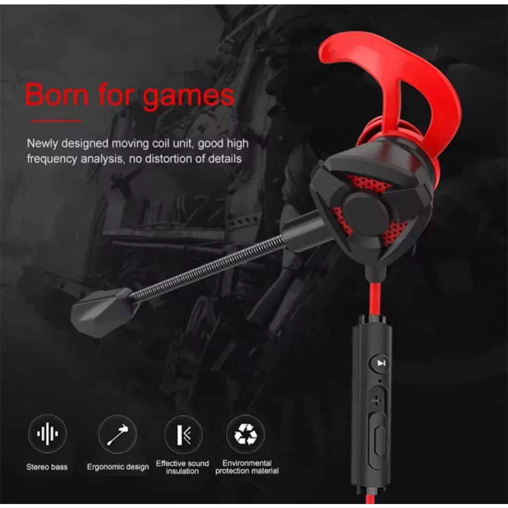 Jual G9 Headset Gaming Earphone In-ear Original 3.5mm Mikrofon Handfree ...