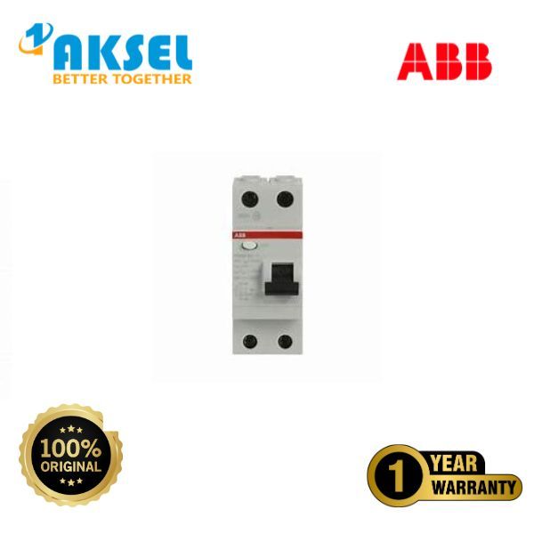 Jual ABB ELCB/RCCB 2P 40A 30mA FH202 AC-40 0.03 FH 202 2CSF202006R1400 ...