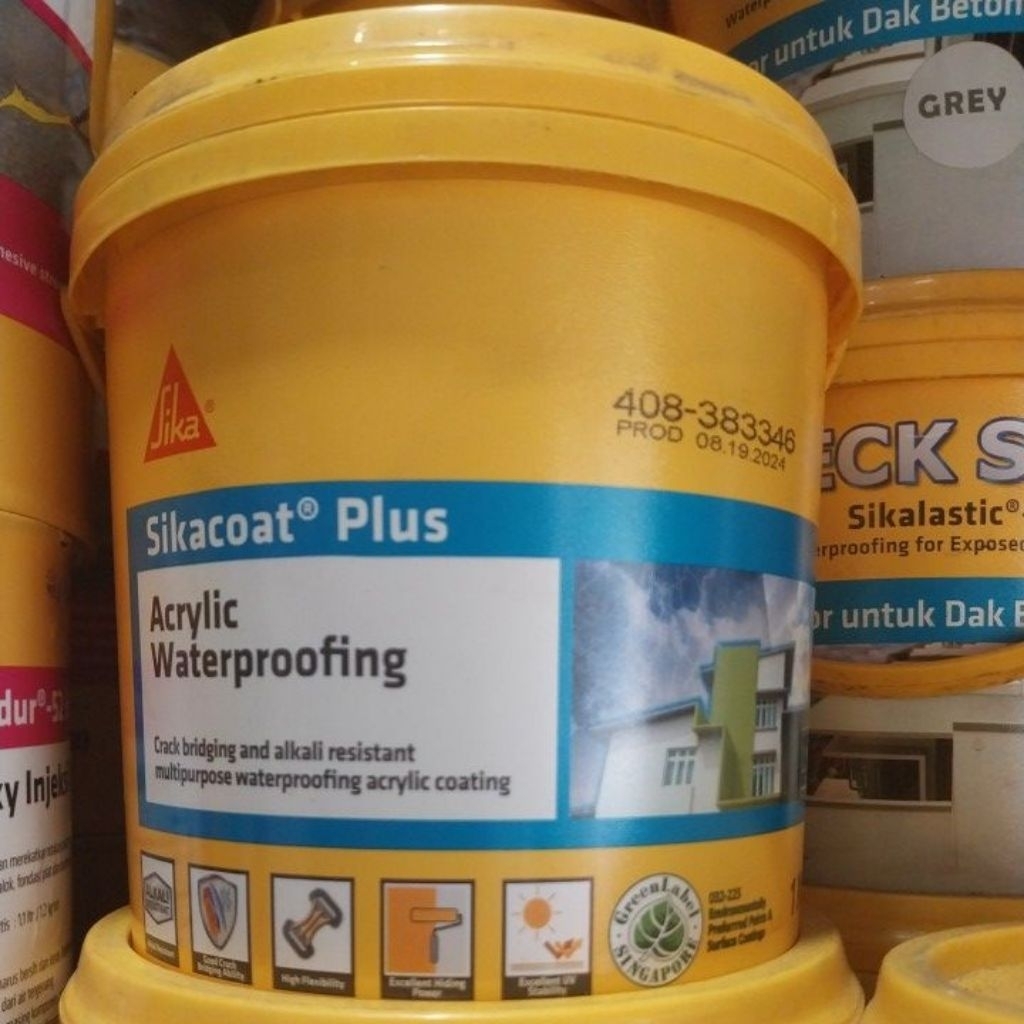 Jual Sikacoat plus pelapis anti bocor elastic dinding tembok luar 1kg ...