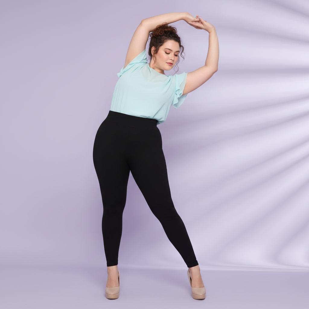 Jual Legging Wanita Tebal Premium Super Jumbo Polos Hitam High Waist ...