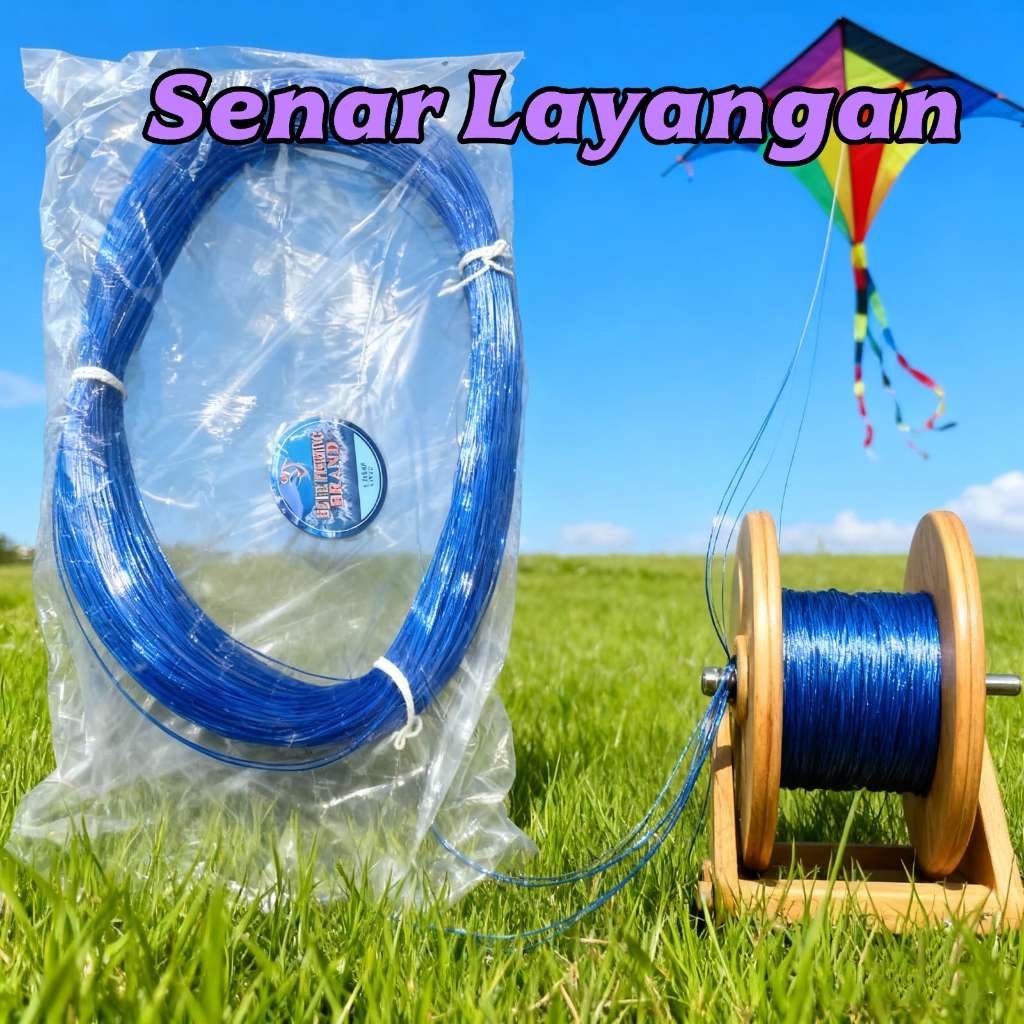 Jual Tali pancing/tali layang-layang/tali jemuran,biru berbagai ukuran ...