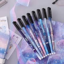 Jual Pulpen Gel Motif Galaxy Warna Pastel Cantik – Bolpoin Unik Desain ...