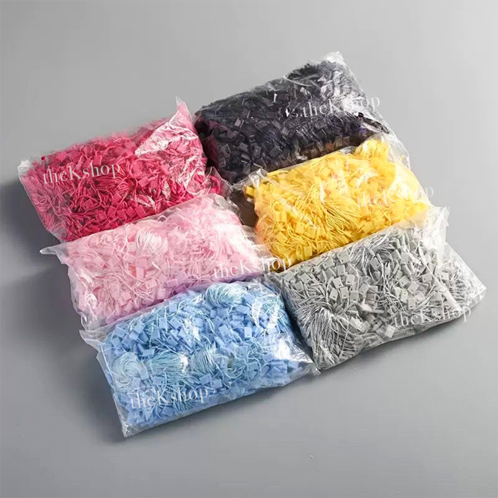 Jual (+-1000pcs) Tali Hang Tag Warna Warni Baju 18cm / Tali Label Baju ...