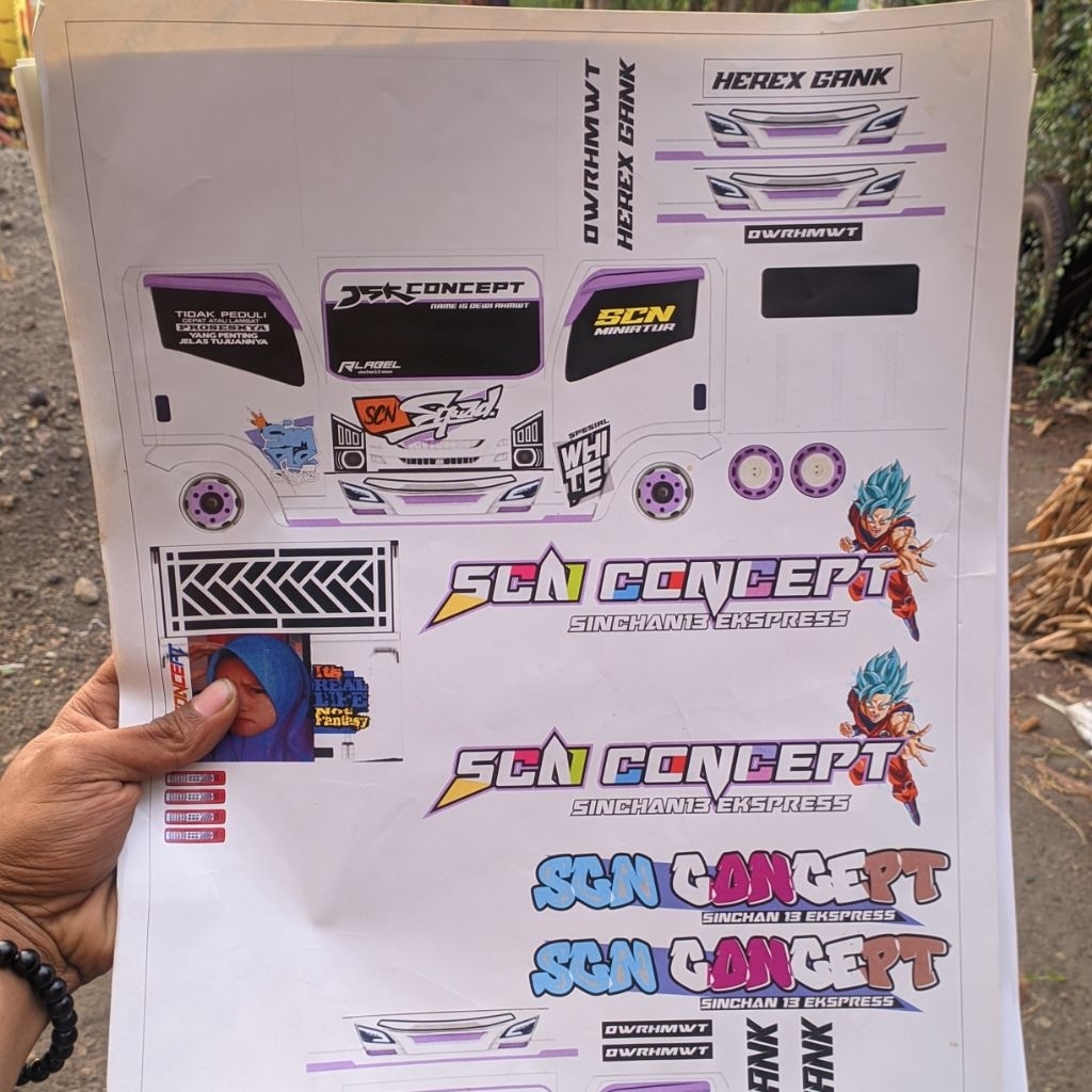 Jual Pola Kabin Truk Giga Dancok Stile Herex(bonus stiker bak samping ...