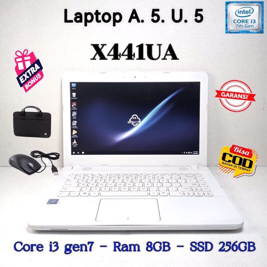 Jual Laptop Asus X441U. Core i3 gen7. Ram 8GB. SSD 256GB. 14 inch ...