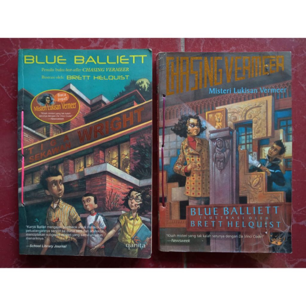 Jual Paket novel Blue Balliett (Chasing Vermeer + Tiga Sekawan Wright ...