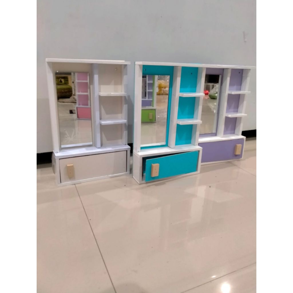 Jual RAK KOSMETIK LACI GANTUNG MINI/CERMIN RIAS/ MINIMALIS RAK RIAS ...