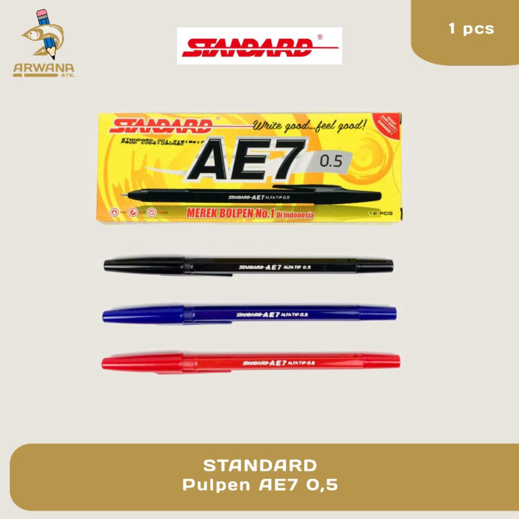 Jual Pulpen | STANDARD Pulpen AE7 0,5 | 1 pcs (SATUAN) | Shopee Indonesia