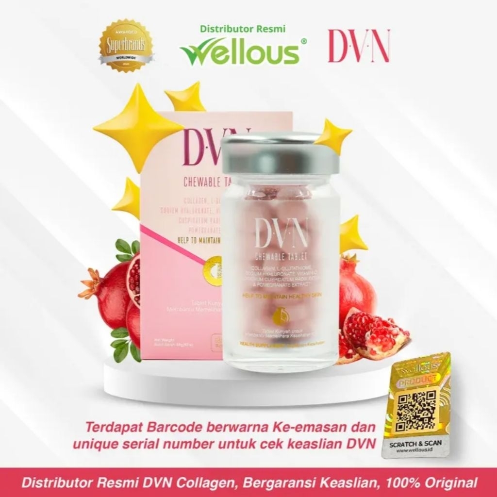 Jual DVN COLLAGEN ORIGINAL ISI 60 TABLET LOGO W BERGARANSI | Shopee ...