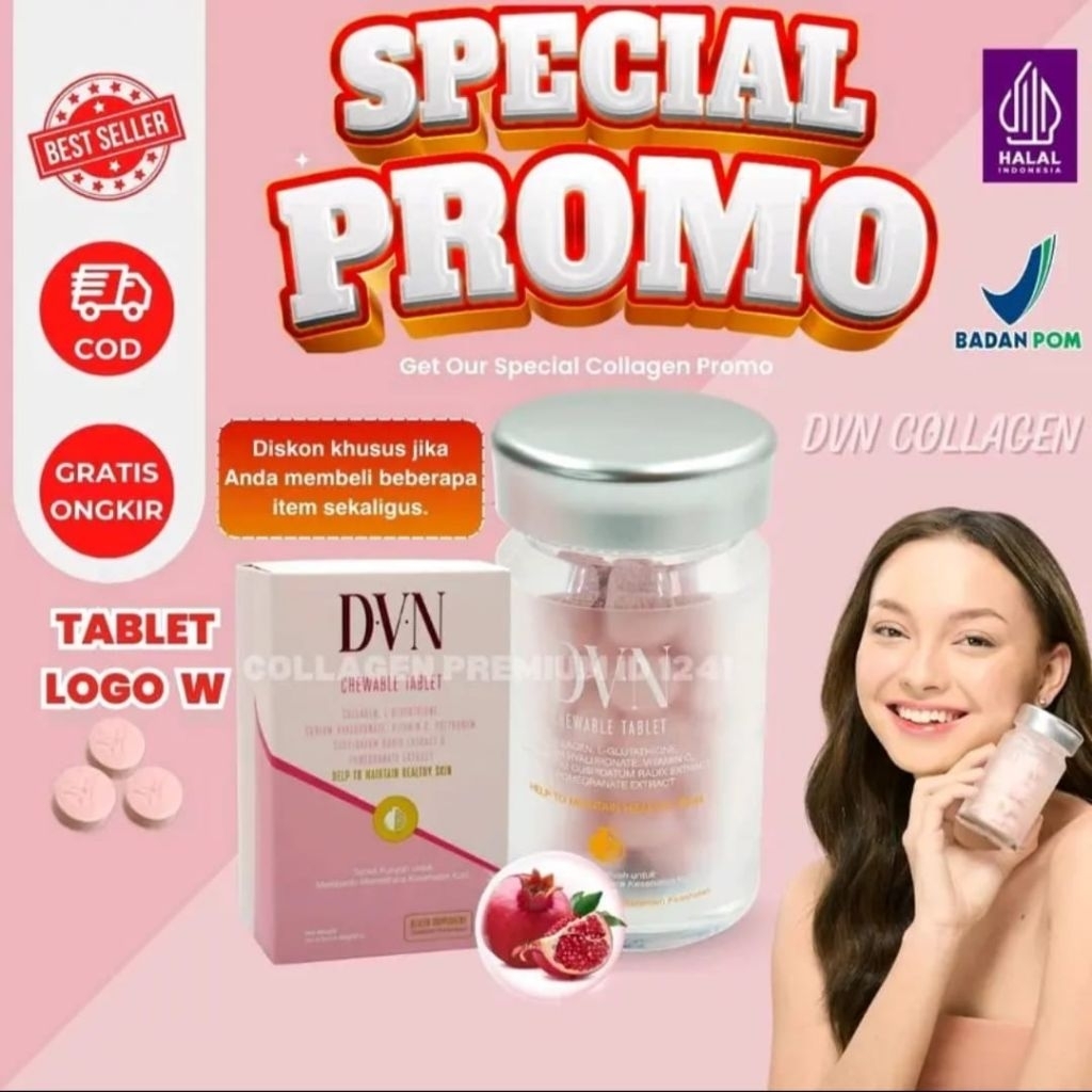 Jual DVN COLLAGEN ORIGINAL WELLOUS PERBOTOL ISI 60 TABLET BERGARANSI ...