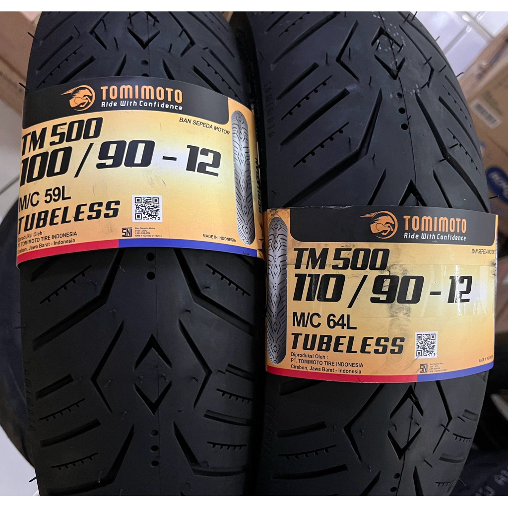 Jual Ban Luar Ring 12 TOMIMOTO 100/90-12, 110/90-12 (TM500) Tubeless ...