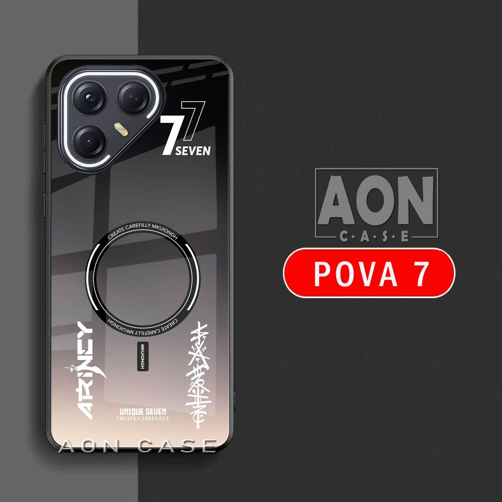 Jual Aon_case Soft case glass kaca kilau for TECNO POVA 7 4G - CASE HP ...