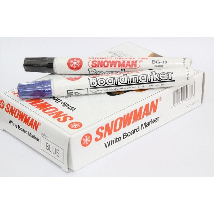 Jual Spidol Whiteboard Snowman BG-12 / Whiteboard Marker / Spidol Papan ...