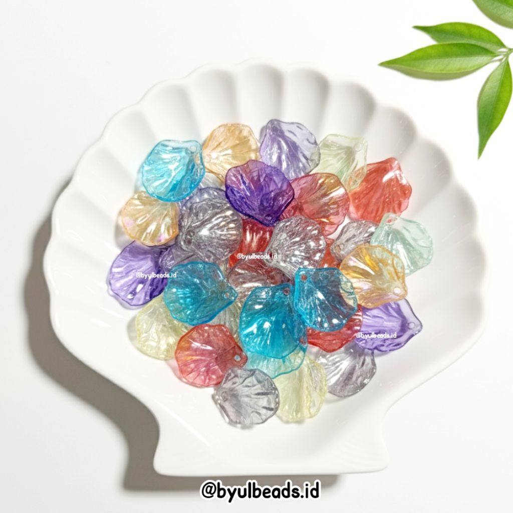 Jual Manik-Manik Daun Kerang / Mote Kelopak Bunga Clear / Seashell ...