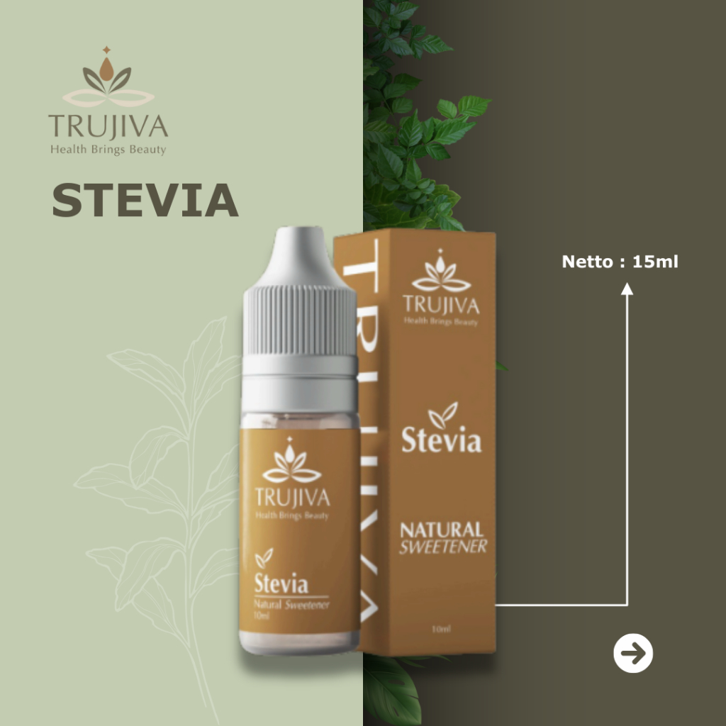 Jual TRUJIVA Stevia Pemanis Alami Cair Pengganti Gula Nol Kalori 15 ml ...