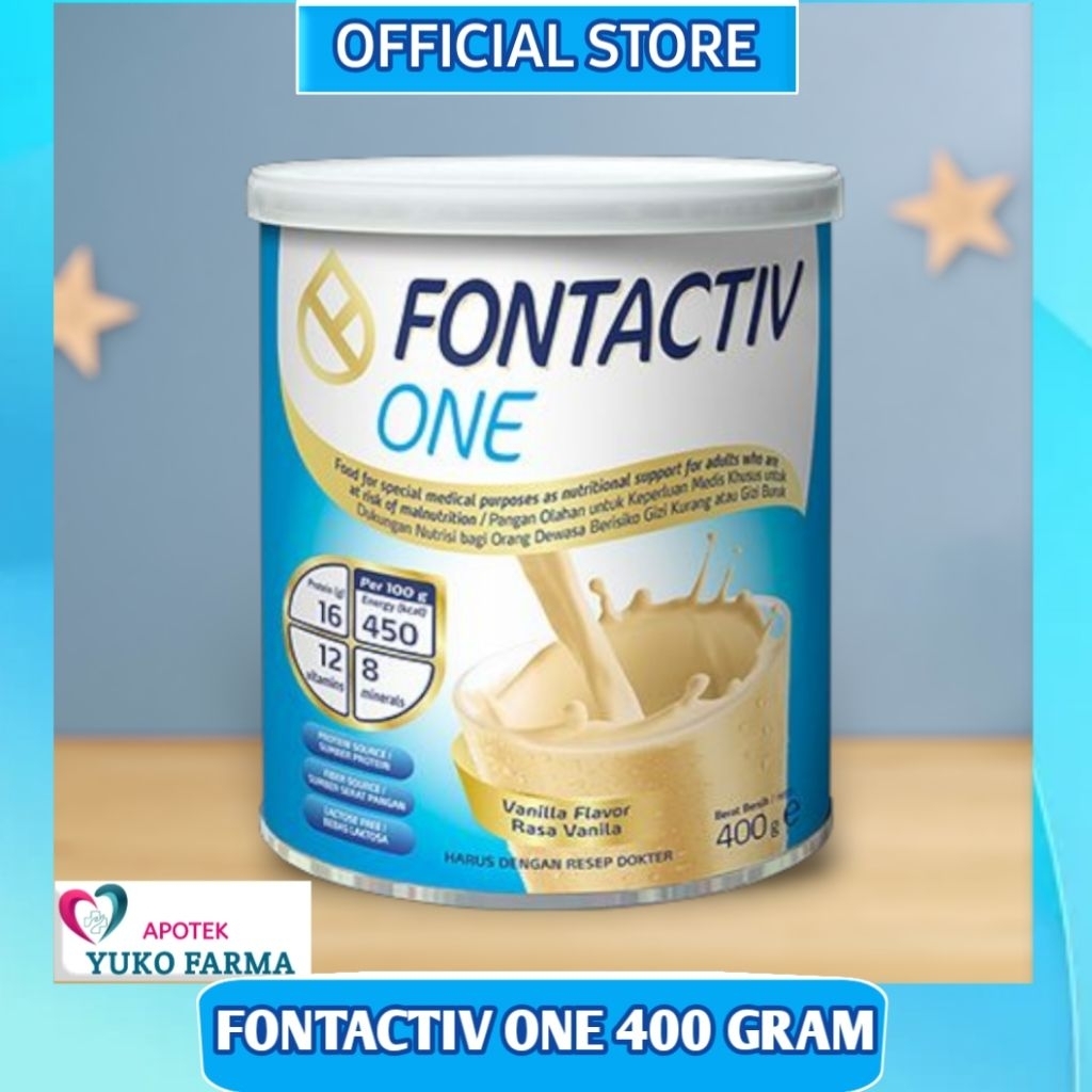 Jual FONTACTIV ONE VANILA 400 GRAM SUSU NUTRISI GIZI DEWASA | Shopee ...